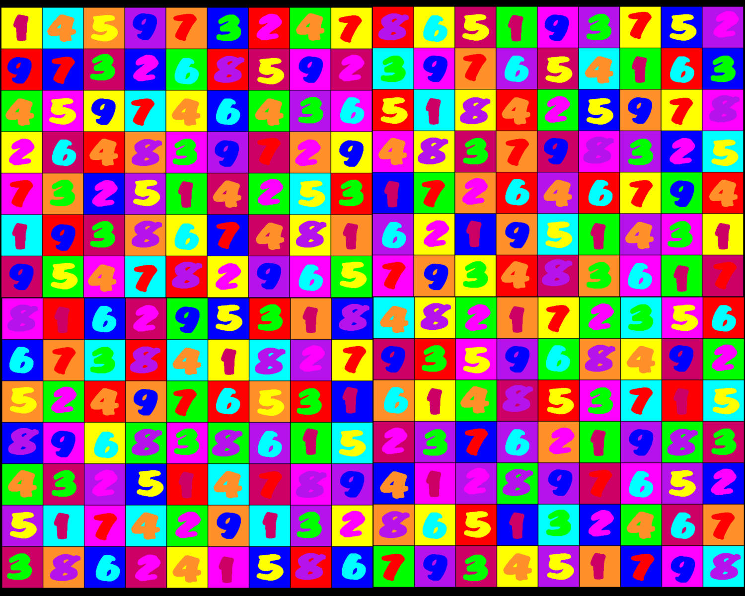 Solve Numbers 1.1 jigsaw puzzle online with 500 pieces