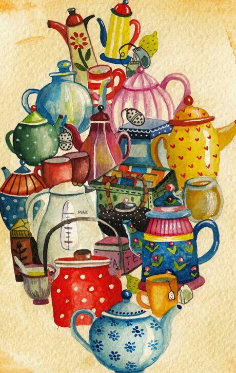 Solve A FINE COLLECTION OF TEAPOTS jigsaw puzzle online with 77 pieces