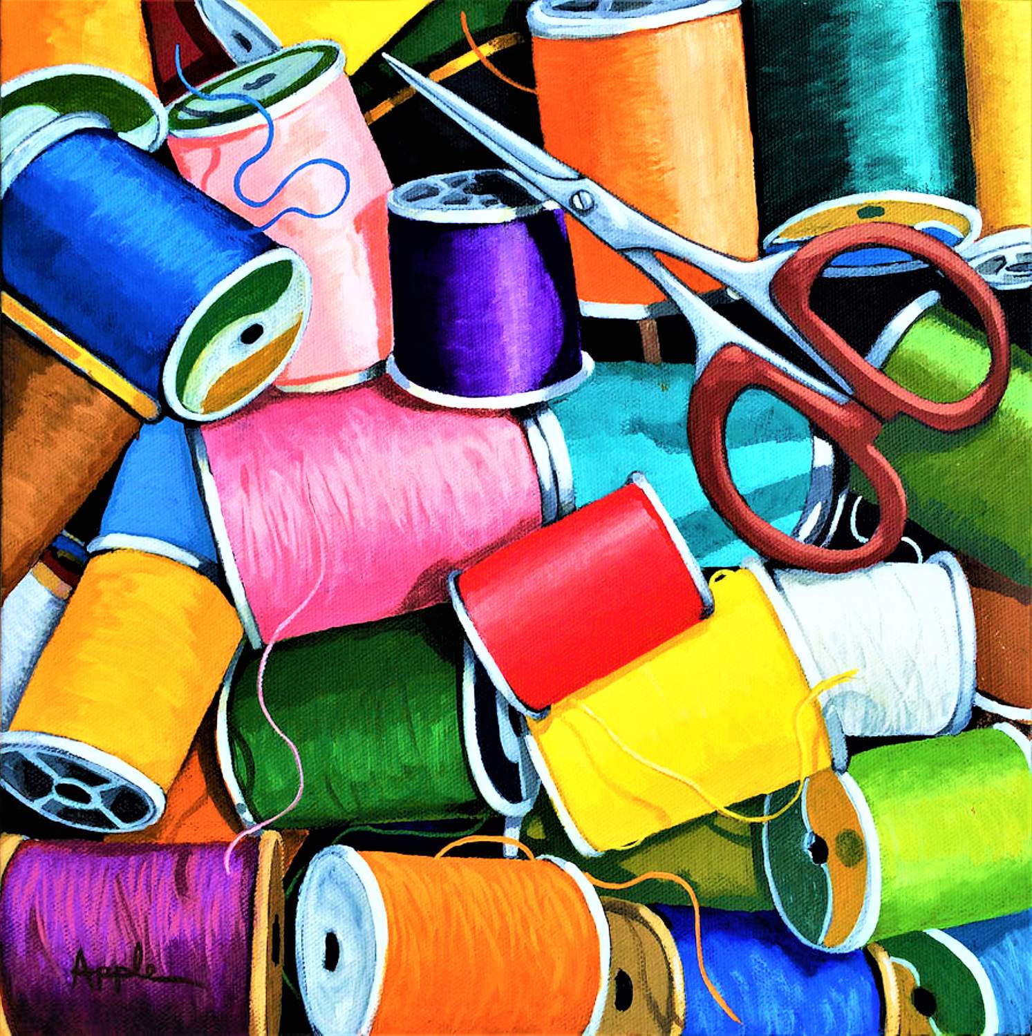 Solve Colorful Threads - Time to Sew jigsaw puzzle online with 600 pieces