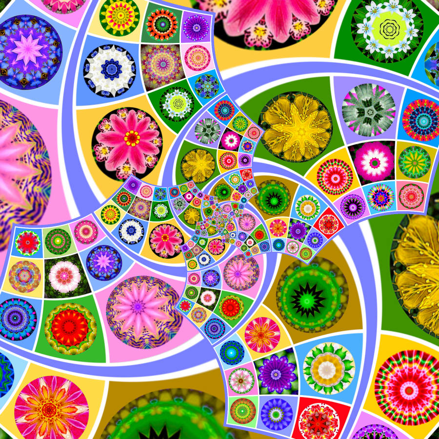 Solve Kolorful Kaleidos Whirwind! (M) jigsaw puzzle online with 81 pieces