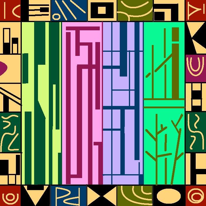 Solve Geo Patterns jigsaw puzzle online with 64 pieces