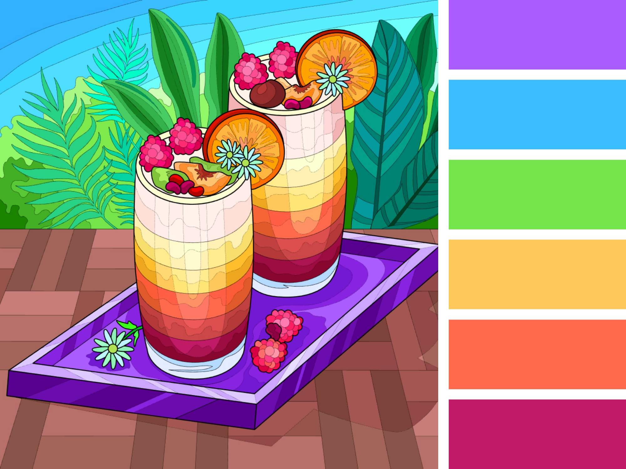 Solve Color Palette 68 jigsaw puzzle online with 252 pieces