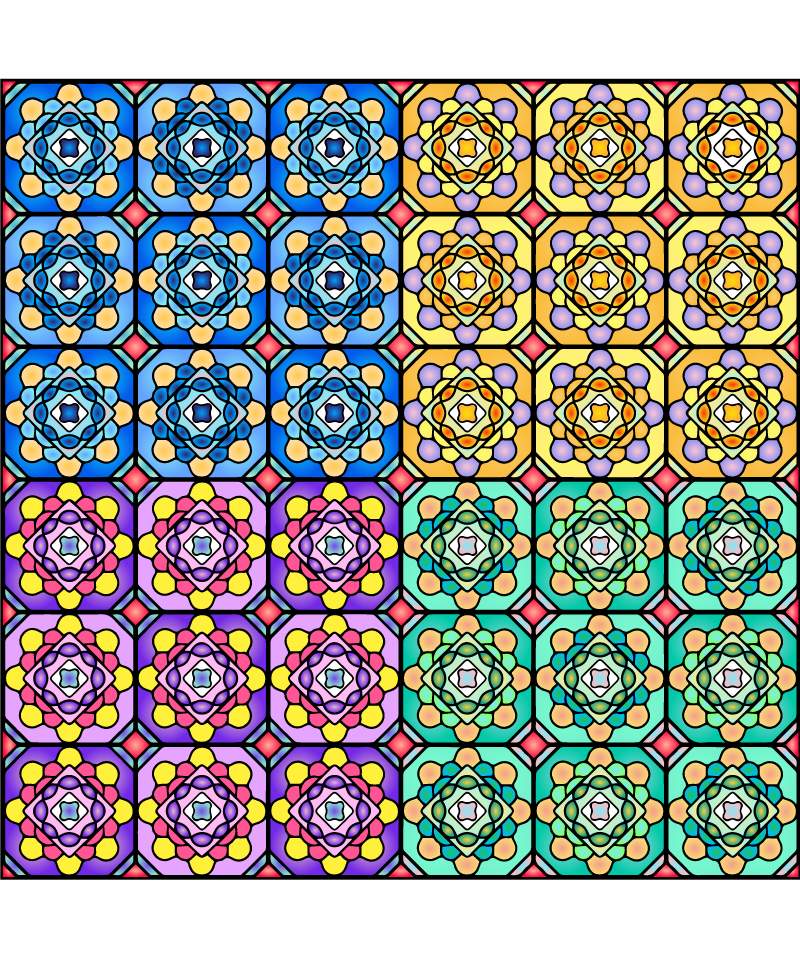 Solve color tiles jigsaw puzzle online with 72 pieces