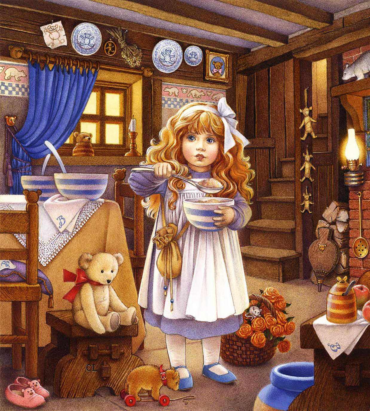 Solve Goldilocks jigsaw puzzle online with 110 pieces