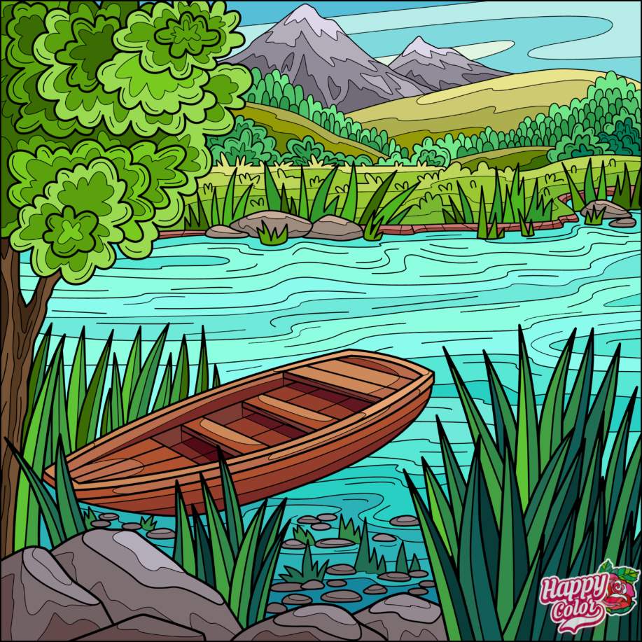 Solve A Lone canoe jigsaw puzzle online with 16 pieces