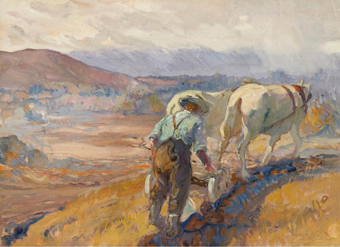 Solve Franz Bischoff (American, born in Austria, 1864–1929), Plowing ...