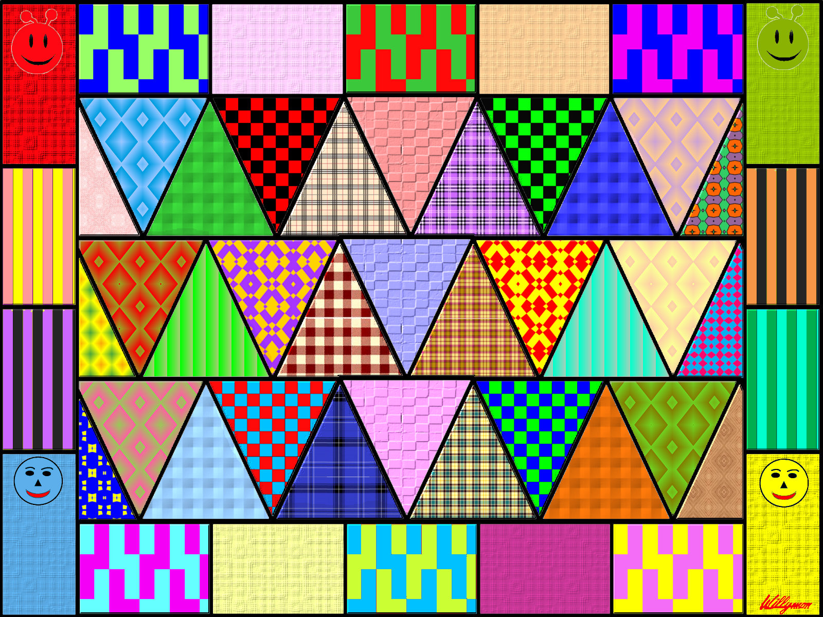 Solve rectangles and triangles jigsaw puzzle online with 252 pieces