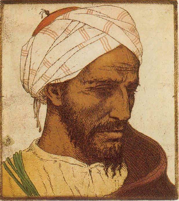Solve T.F. Simon - Arab In A Rosse Turban, 1914. jigsaw puzzle online ...