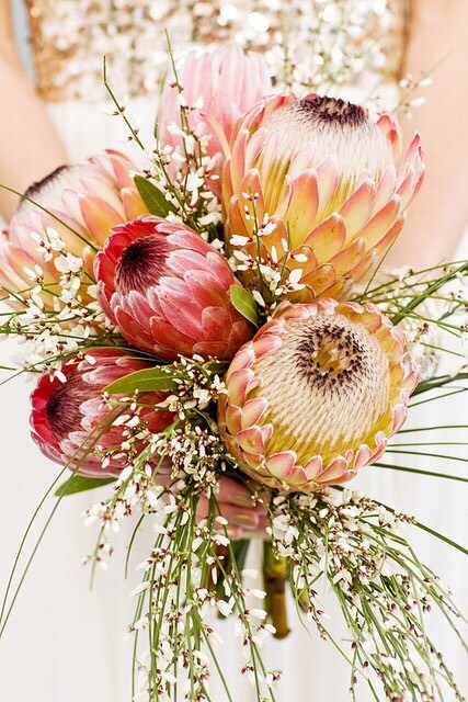 Solve Happiness is....... A Pretty Protea Bouquet. jigsaw puzzle online ...