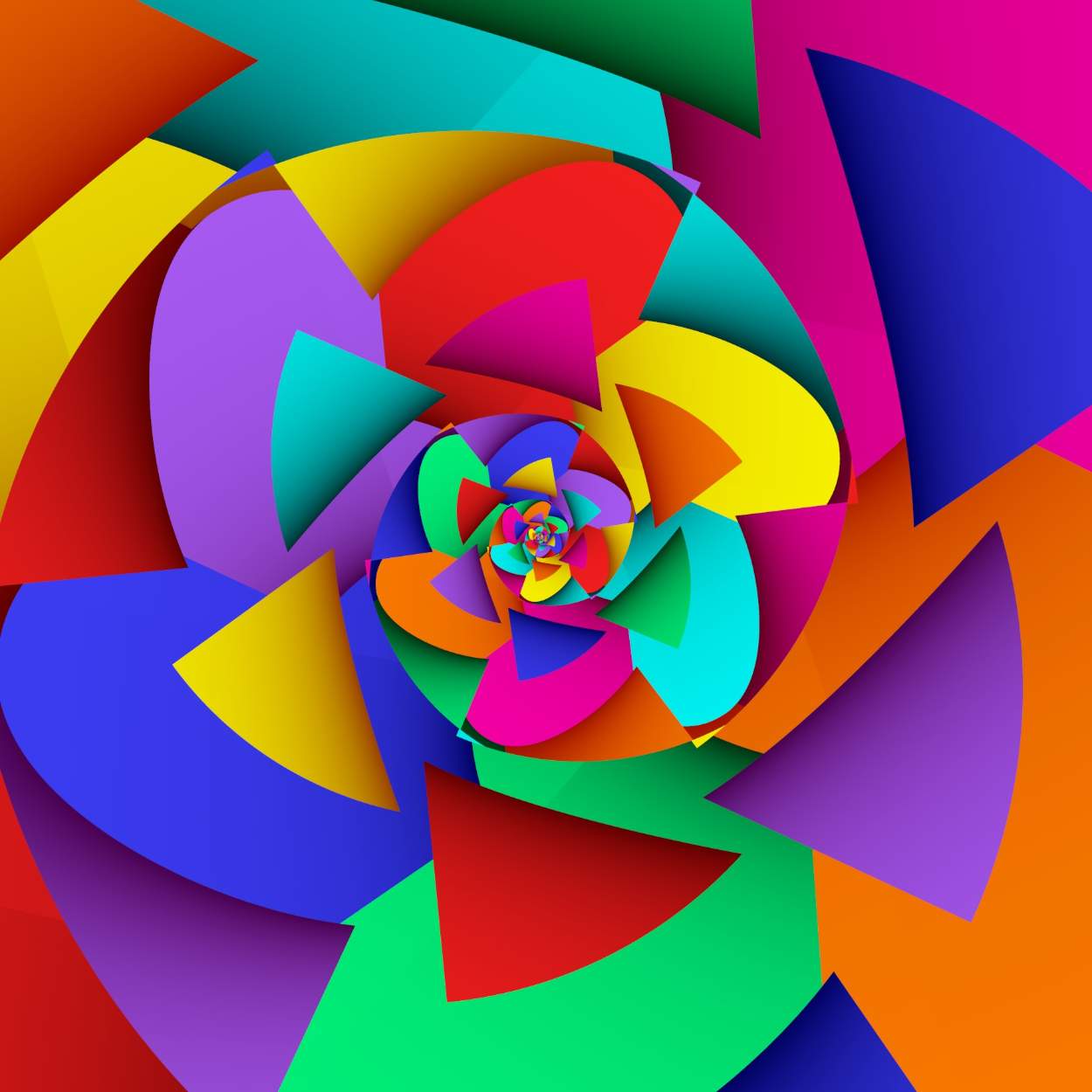 Solve Bright Spiral 22 jigsaw puzzle online with 100 pieces