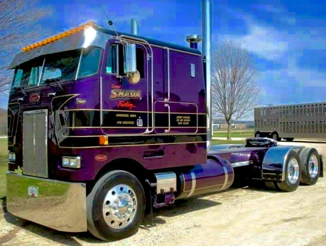 Solve Purple Peterbilt_01 jigsaw puzzle online with 252 pieces
