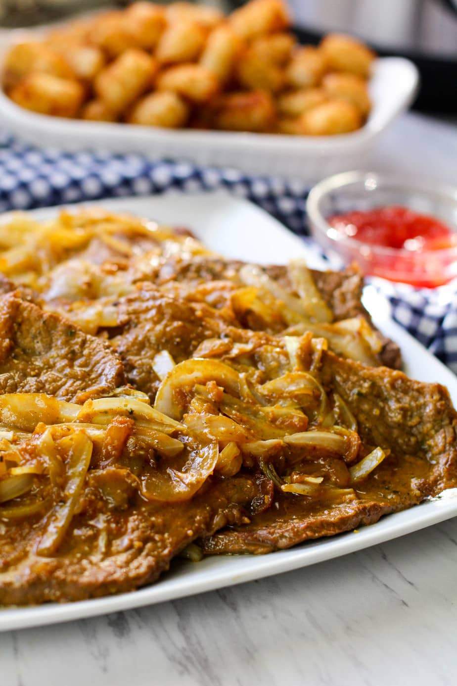 Solve Bistec Encebollado : Puerto Rican Steak & Onions jigsaw puzzle ...