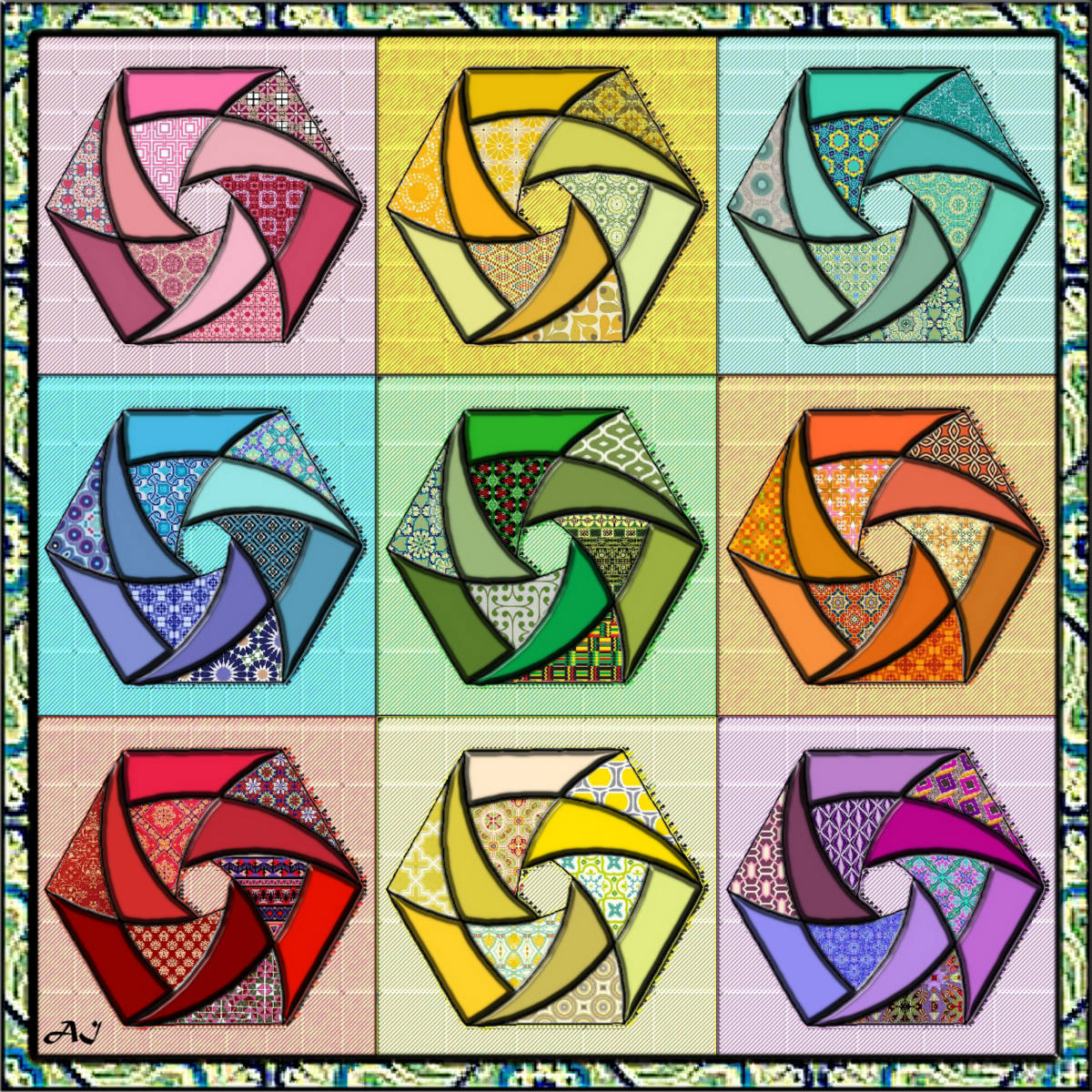 Solve Different pinwheels jigsaw puzzle online with 400 pieces