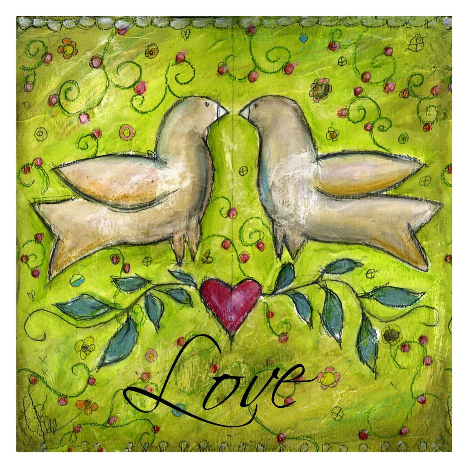 Solve Love Birds jigsaw puzzle online with 256 pieces