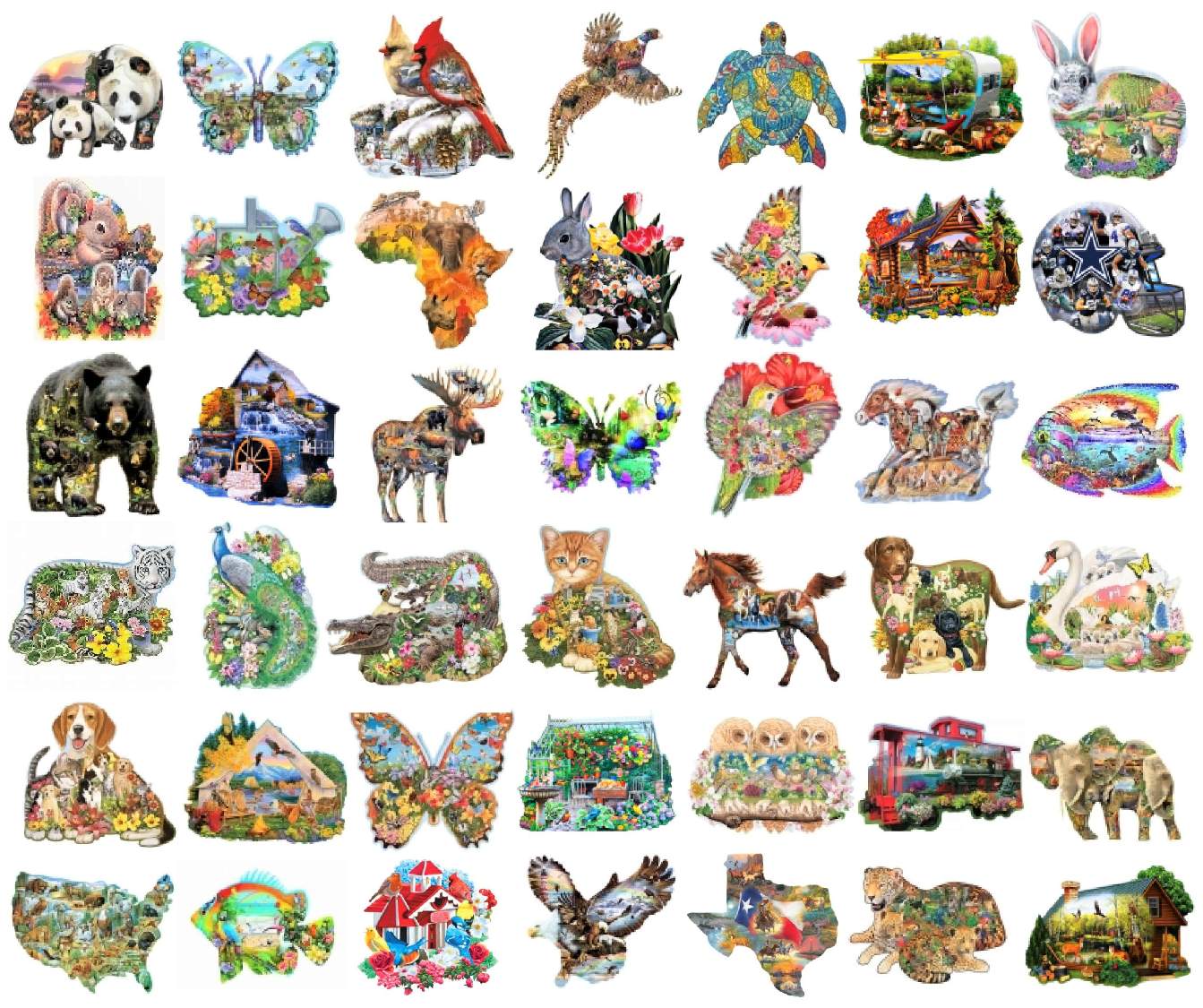 Solve SHAPE PUZZLES 2 jigsaw puzzle online with 72 pieces