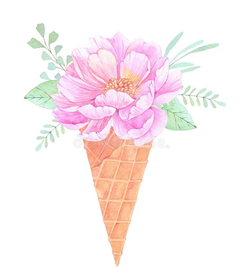 Solve Pretty Flower Cone Art jigsaw puzzle online with 20 pieces