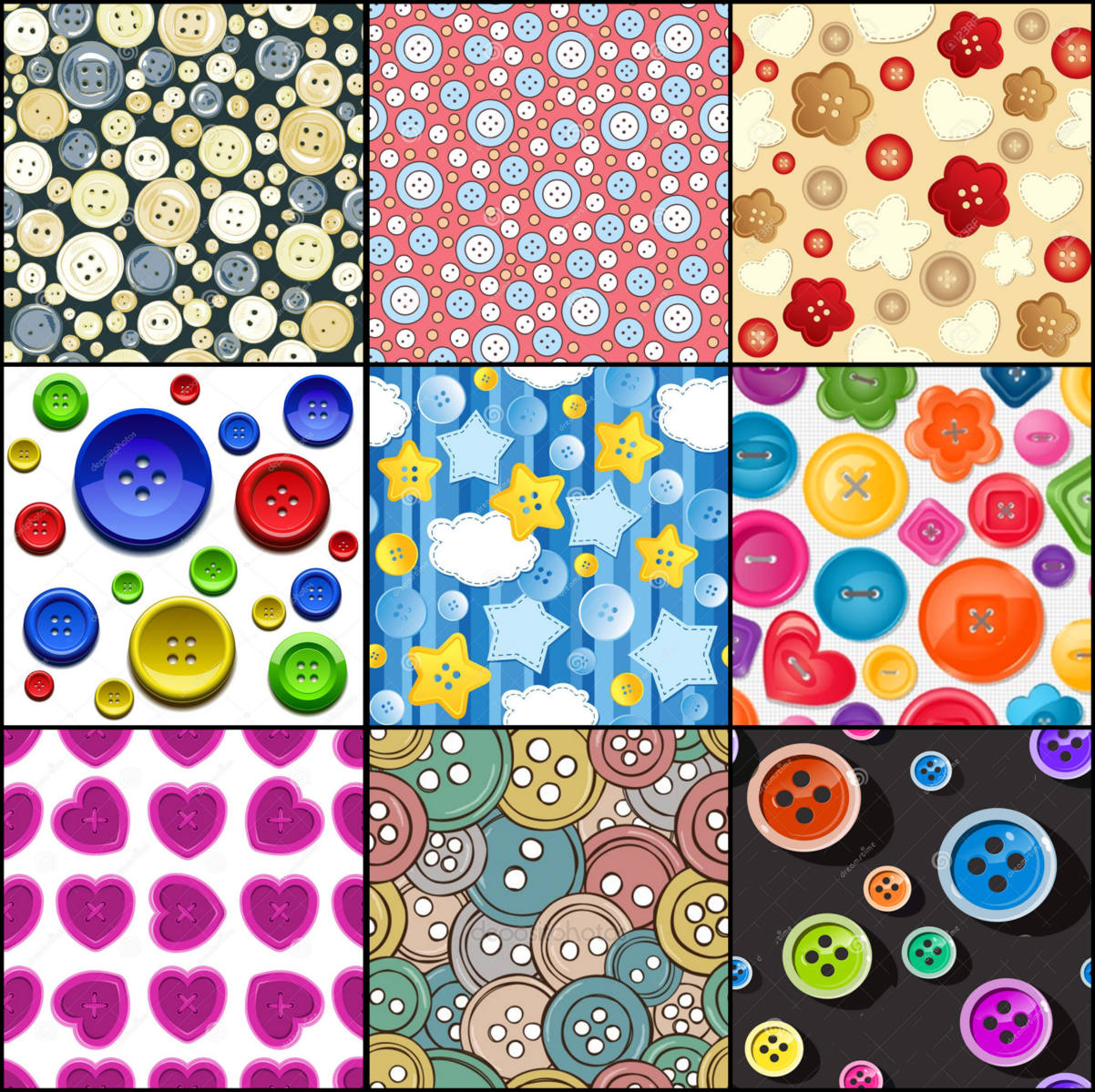 Solve Button patterns 2 jigsaw puzzle online with 324 pieces