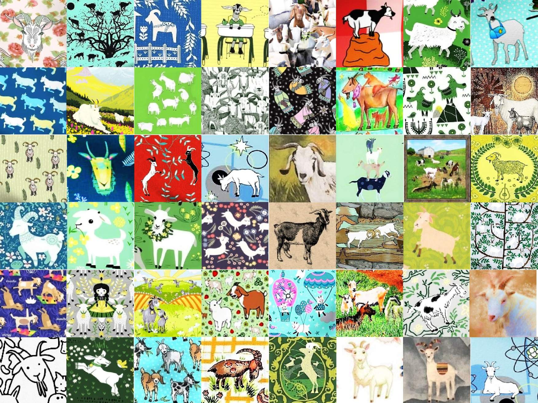 Solve .PATCHWORK GOATS 6 jigsaw puzzle online with 154 pieces