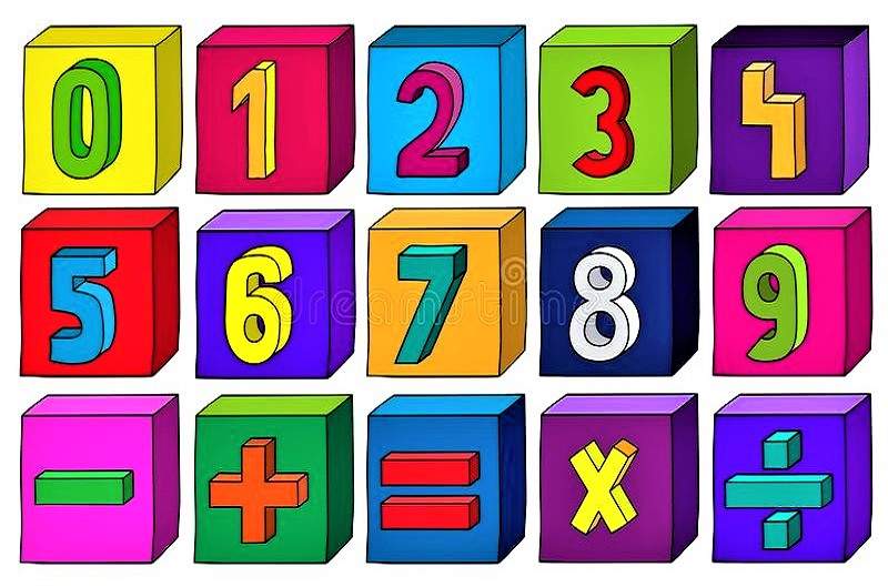 Solve colorful-numbers jigsaw puzzle online with 77 pieces