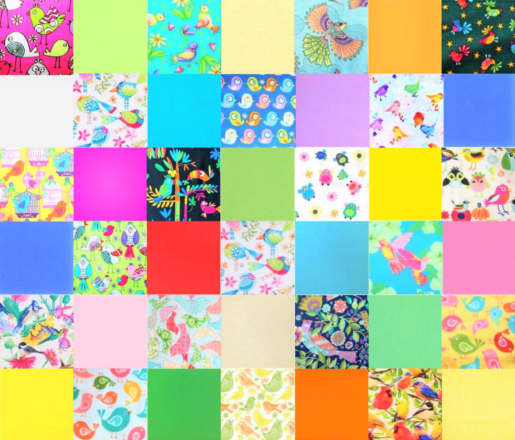 Solve PATCHWORK BIRDS COLOR BLOCK 2 jigsaw puzzle online with 378 pieces