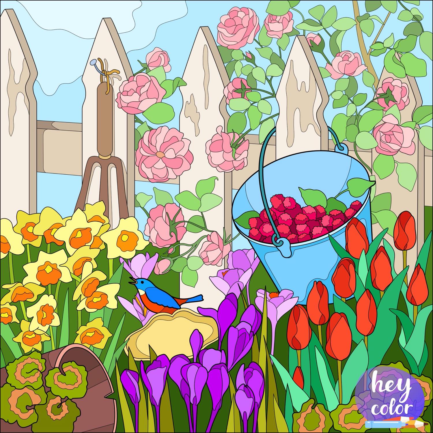 Solve Spring Flowers jigsaw puzzle online with 256 pieces