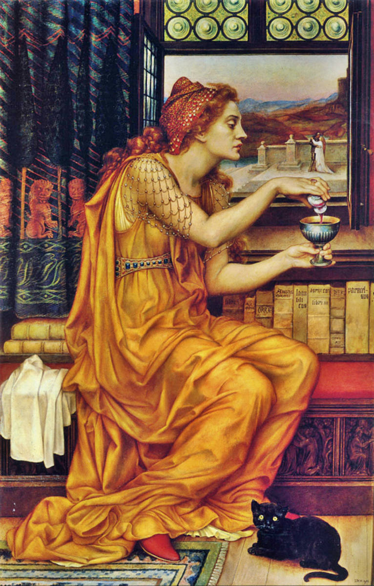 Solve Evelyn de Morgan 1850-1919 The Love Potion jigsaw puzzle online ...