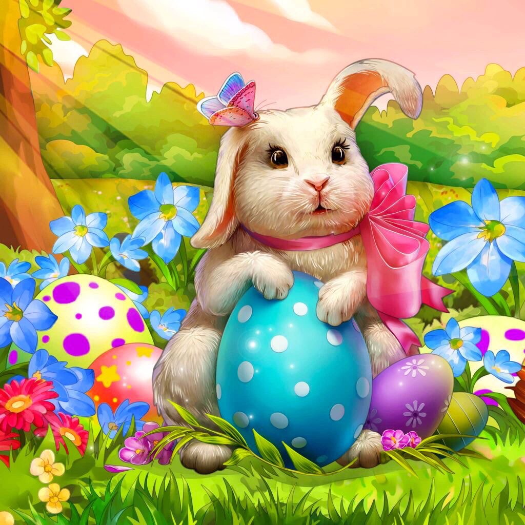 Solve Easter Bunny jigsaw puzzle online with 100 pieces