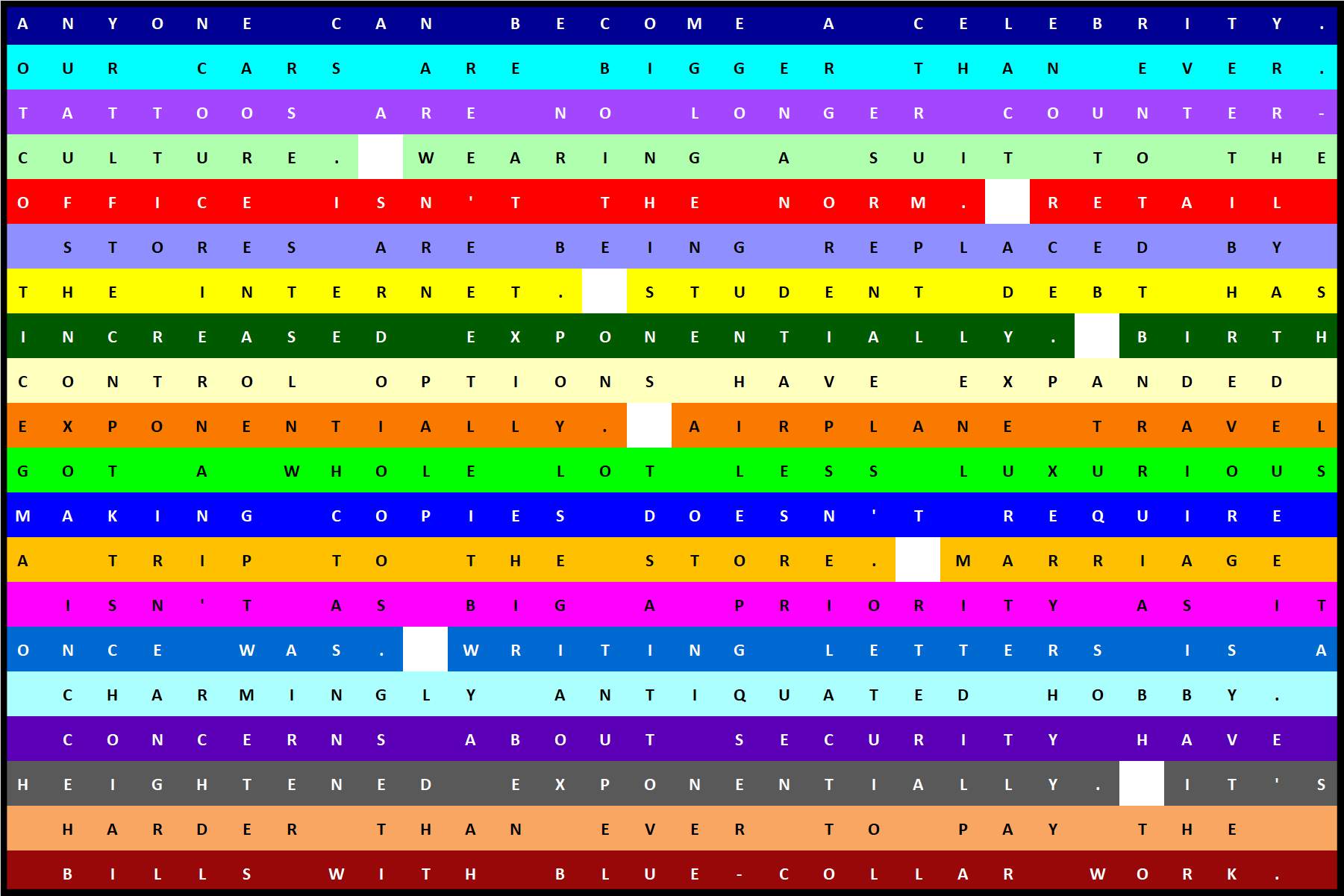 Solve Word 157 Change 600 jigsaw puzzle online with 600 pieces