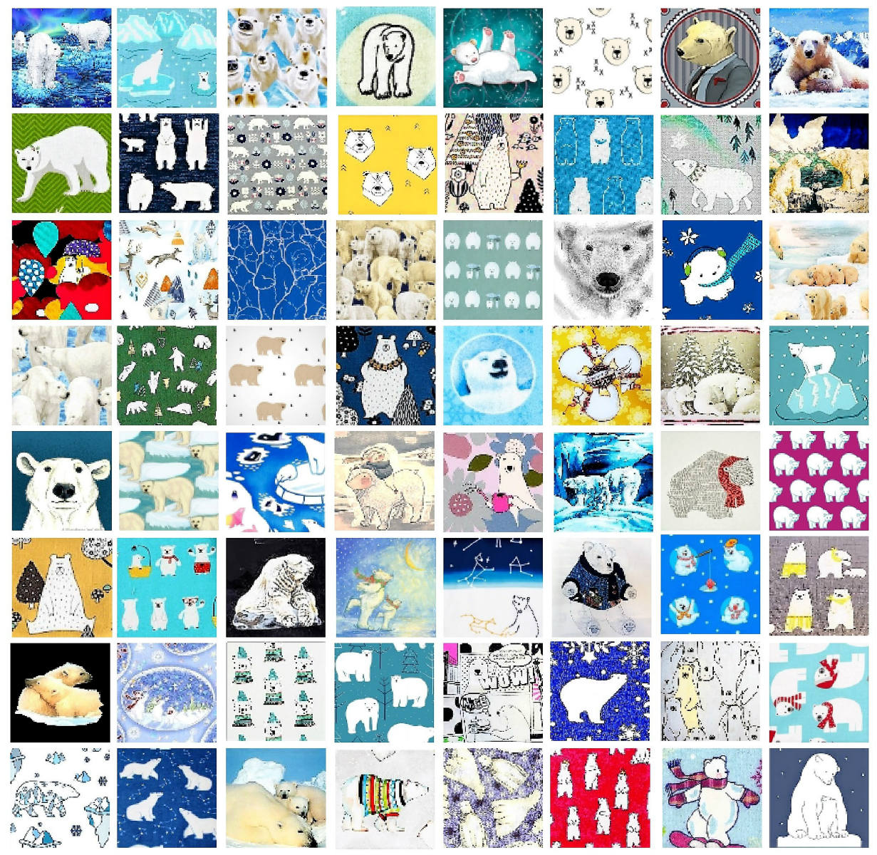 Solve .PATCHWORK POLAR BEARS 3 jigsaw puzzle online with 400 pieces
