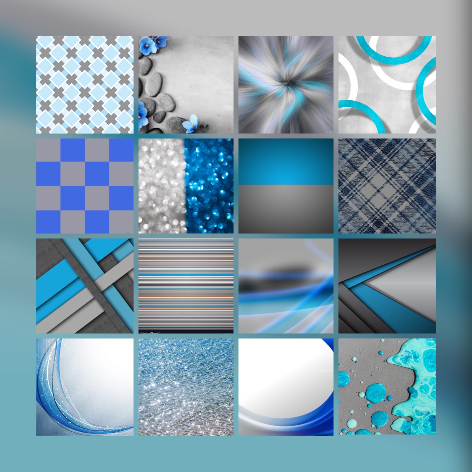 Solve Blue & Gray Grid jigsaw puzzle online with 324 pieces