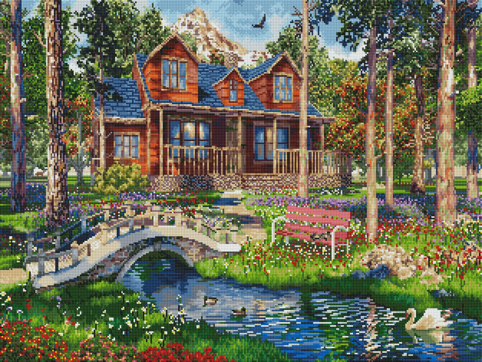 Solve Pine-Forest-Cabin! jigsaw puzzle online with 130 pieces