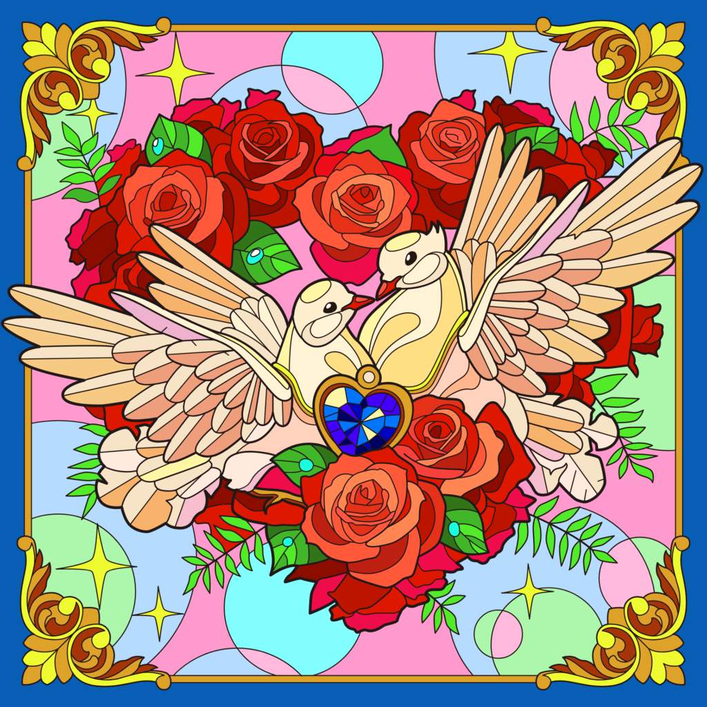 Solve Birds and flowers jigsaw puzzle online with 121 pieces