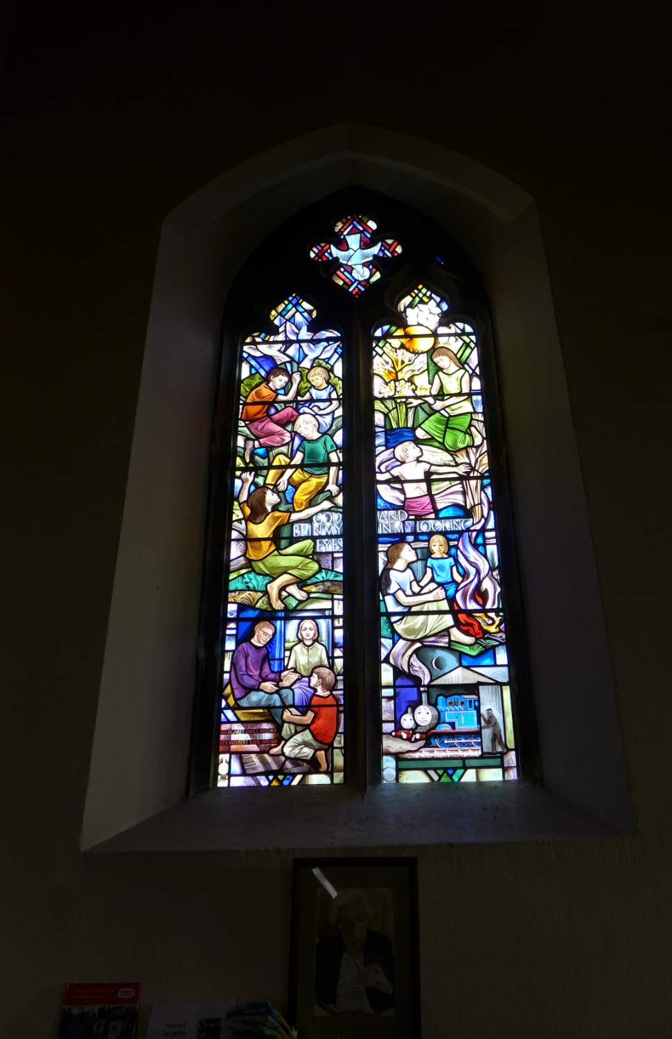 Solve Thomas the Tank Engine stained glass window, Church of St. Mary ...