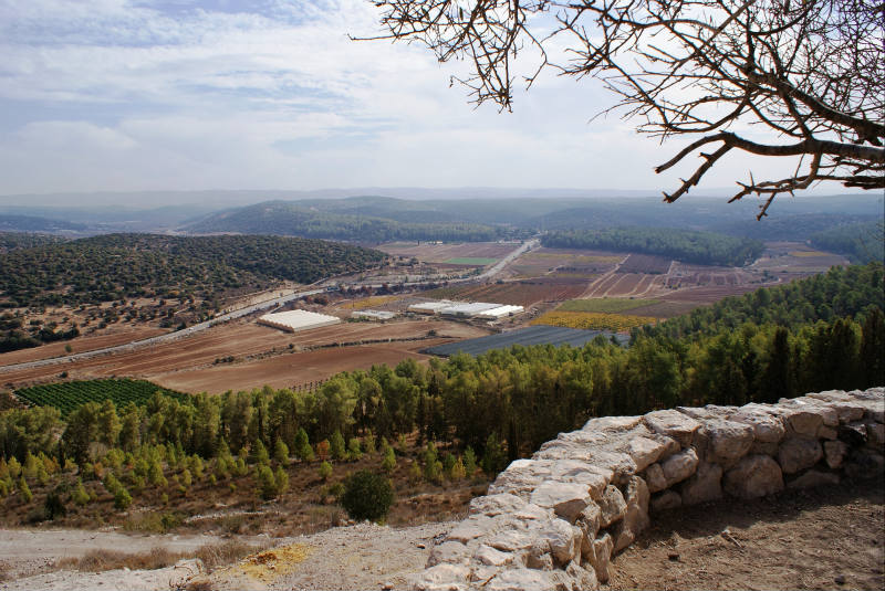 Solve View to the east from Tel Azeka (mound) to Valley of Elah, Israel ...