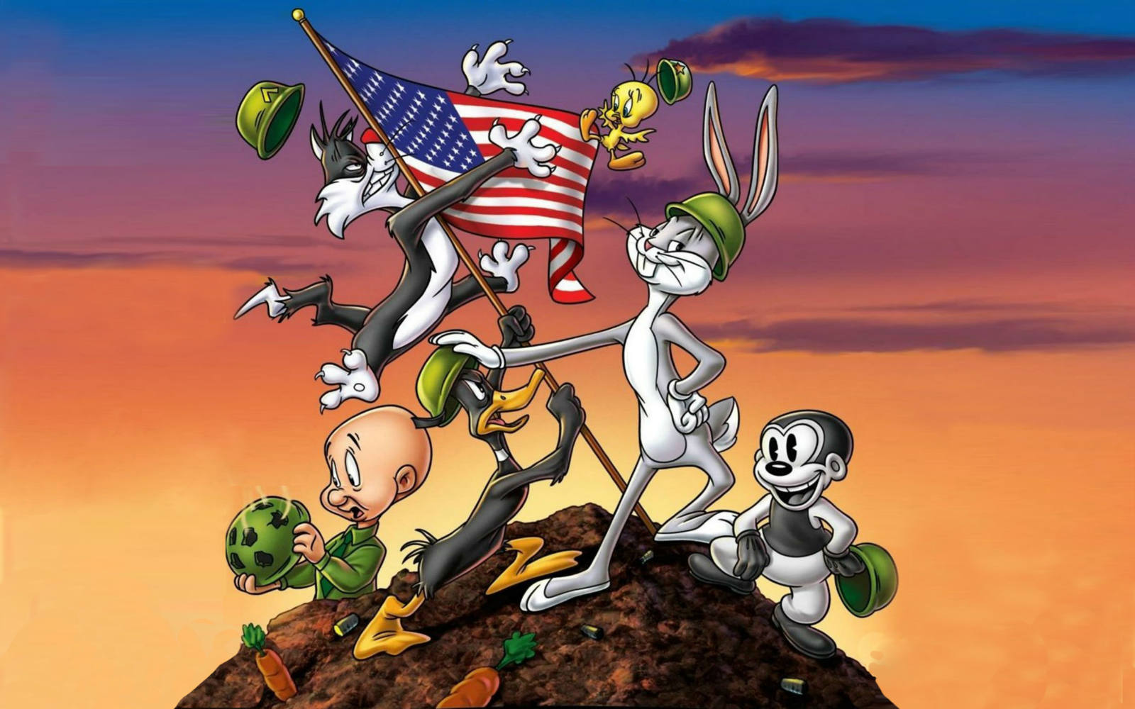 Solve Looney Toons - Patriotic Hill jigsaw puzzle online with 260 pieces