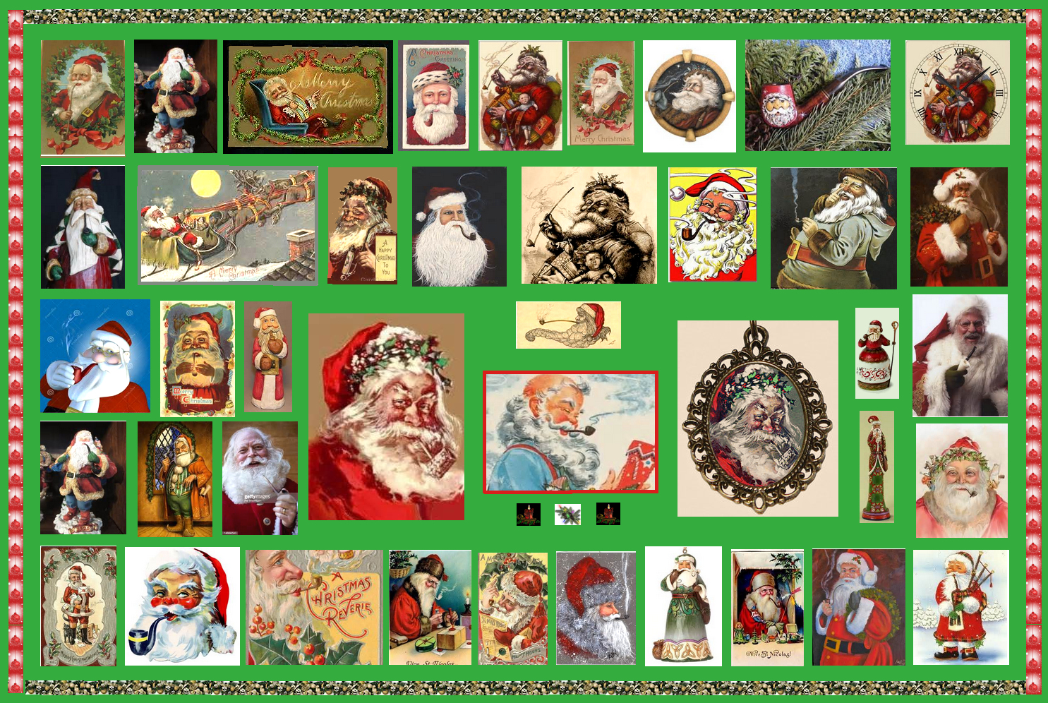 Solve Santa Collage jigsaw puzzle online with 294 pieces