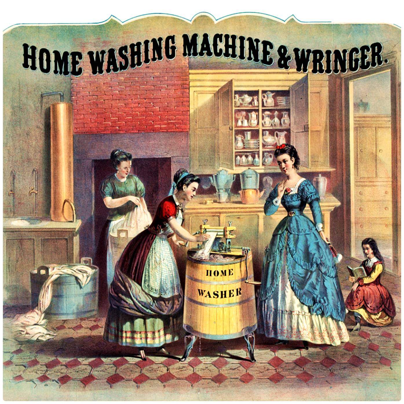 Solve Vintage Laundry Day jigsaw puzzle online with 289 pieces