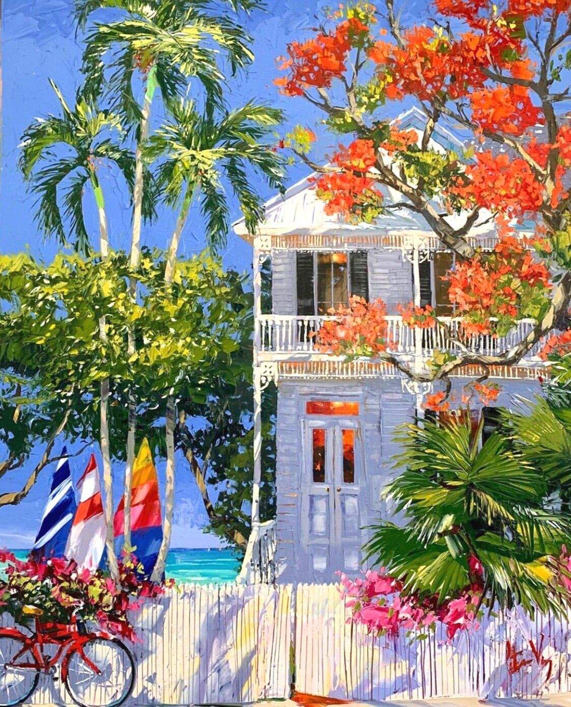 Solve key west peter vey jigsaw puzzle online with 180 pieces