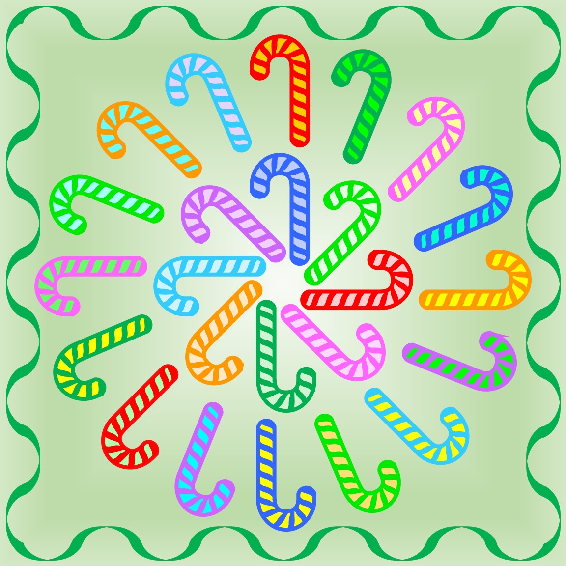 Solve Candy Canes jigsaw puzzle online with 196 pieces
