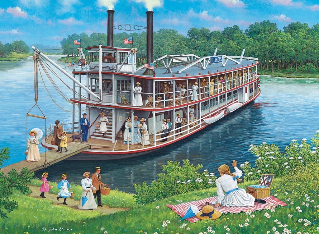 Solve Riverboat jigsaw puzzle online with 88 pieces