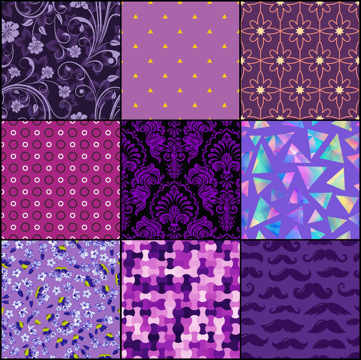 Solve Purple and violet patterns 4 jigsaw puzzle online with 225 pieces