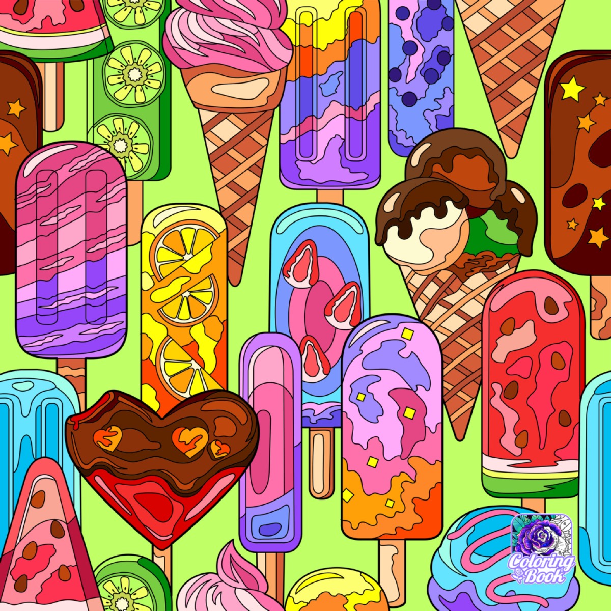 Solve Summer Popsicles jigsaw puzzle online with 169 pieces