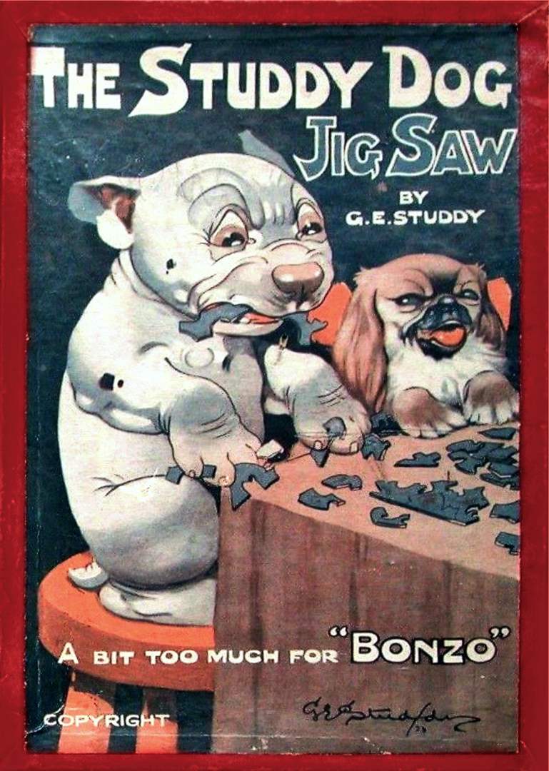 Solve The Studdy Dog Jig Saw, A bit too much for Bonzo, 1923, cover for ...