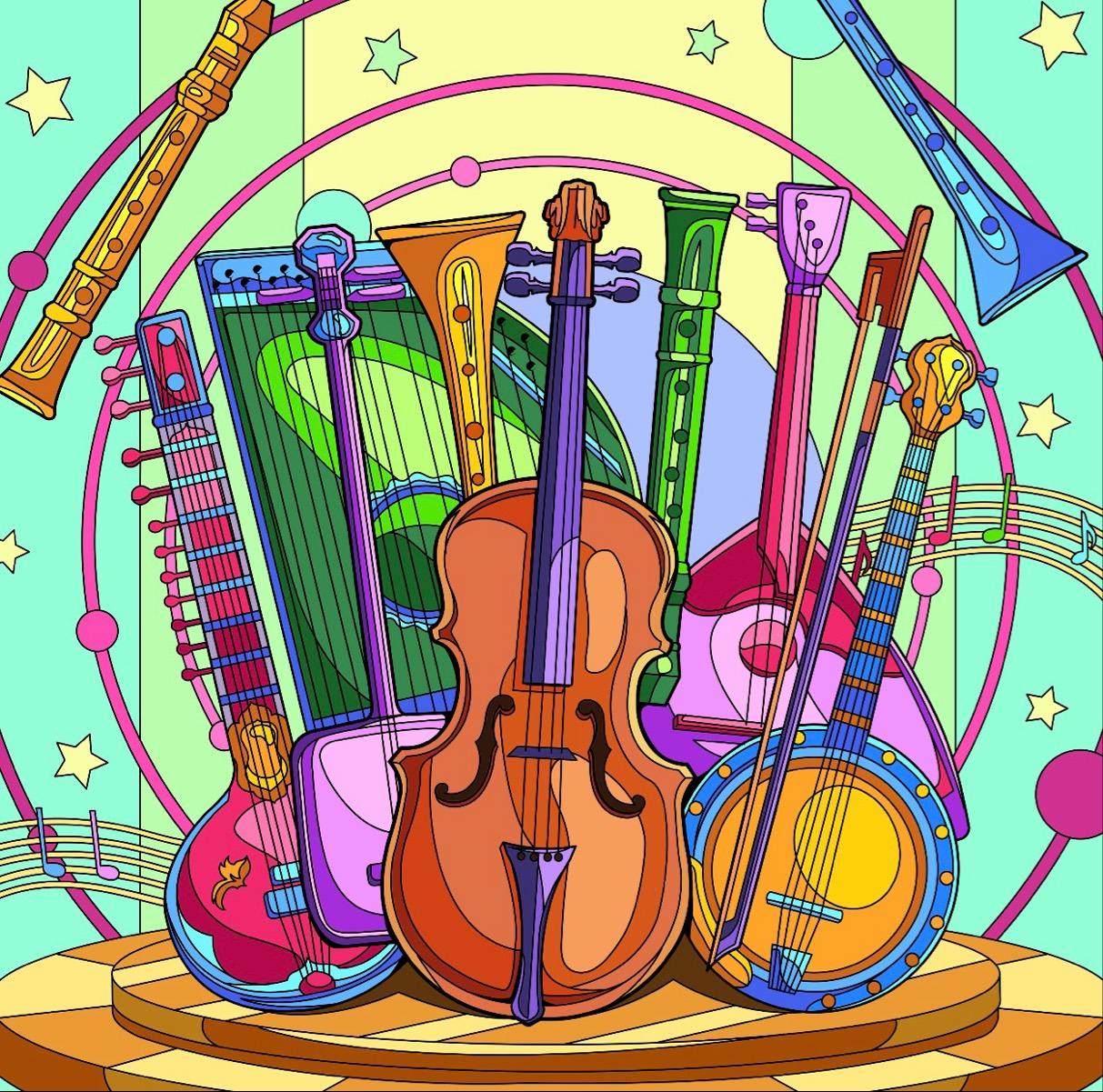 Solve In Honor of Musicians 🎶 jigsaw puzzle online with 196 pieces