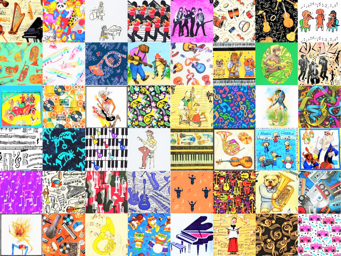 Solve LET THERE BE (PATCHWORK) MUSIC! jigsaw puzzle online with 154 pieces