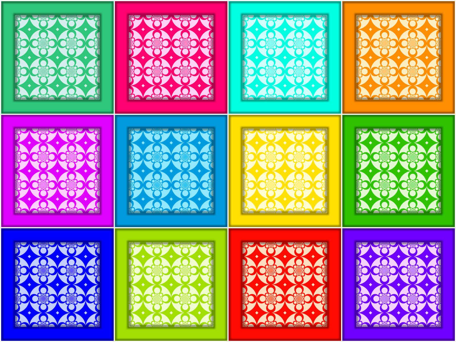 Solve Puffy Patterns Phramed!! ~ Large jigsaw puzzle online with 192 pieces