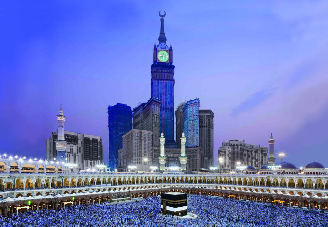 Solve Kabah & Makkah Clock Tower at Sunset jigsaw puzzle online with 24 ...