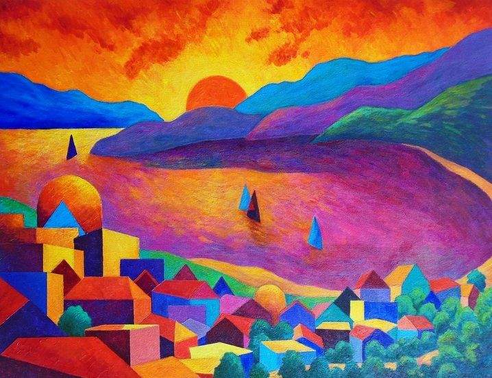 Solve sunset jigsaw puzzle online with 88 pieces