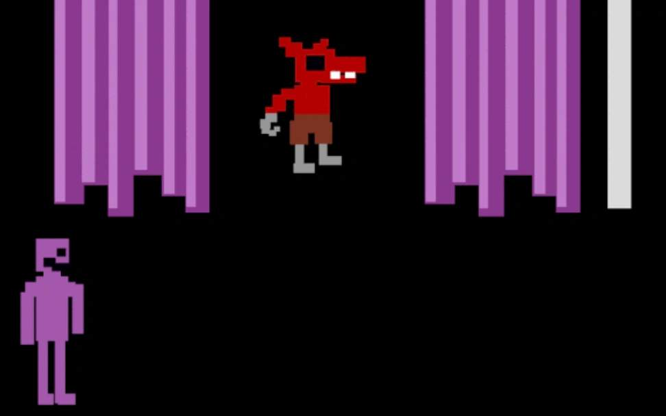 Solve FNAF - Purple Guy and Foxy jigsaw puzzle online with 40 pieces