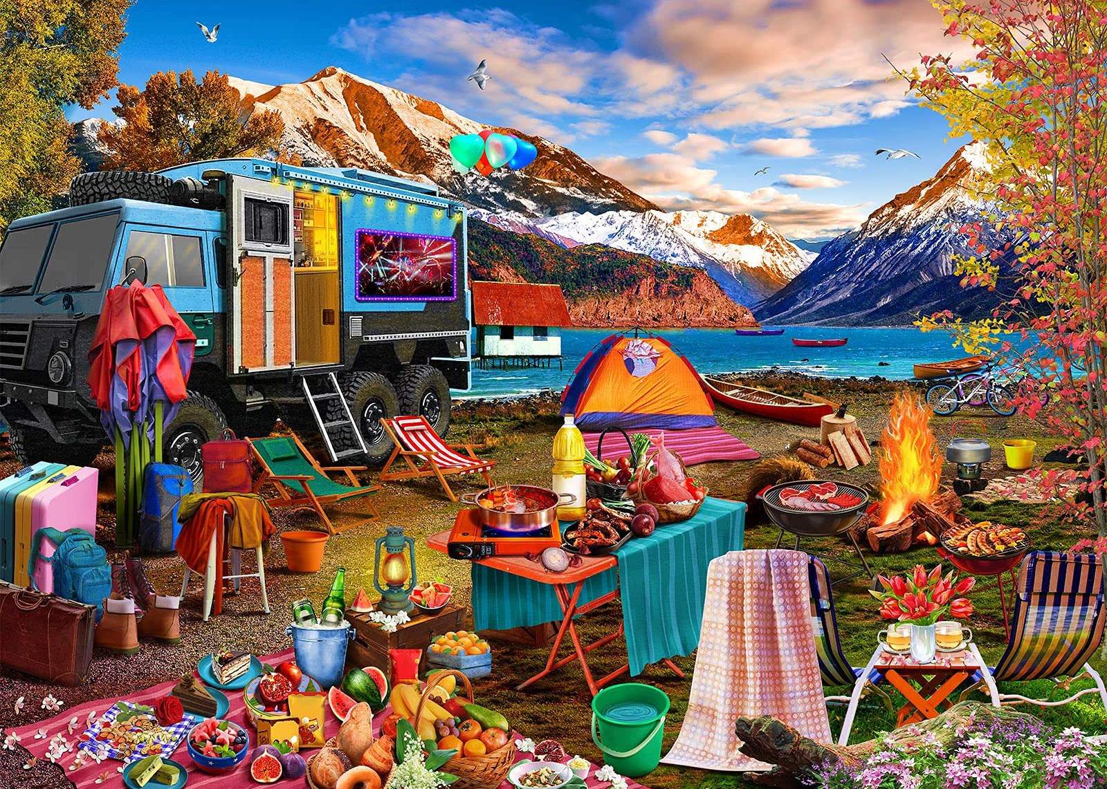 Solve Camping Wilderness jigsaw puzzle online with 513 pieces